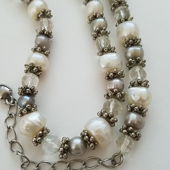 Jewelry | Freshwater Pearls Silver Tone Hardware Necklace | Poshmark
